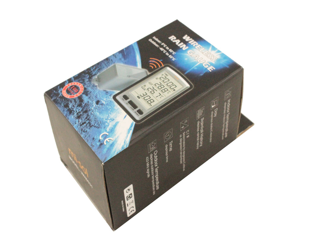 MISOL/wireless rain meter w/ thermometer, rain gauge Weather Station f ...
